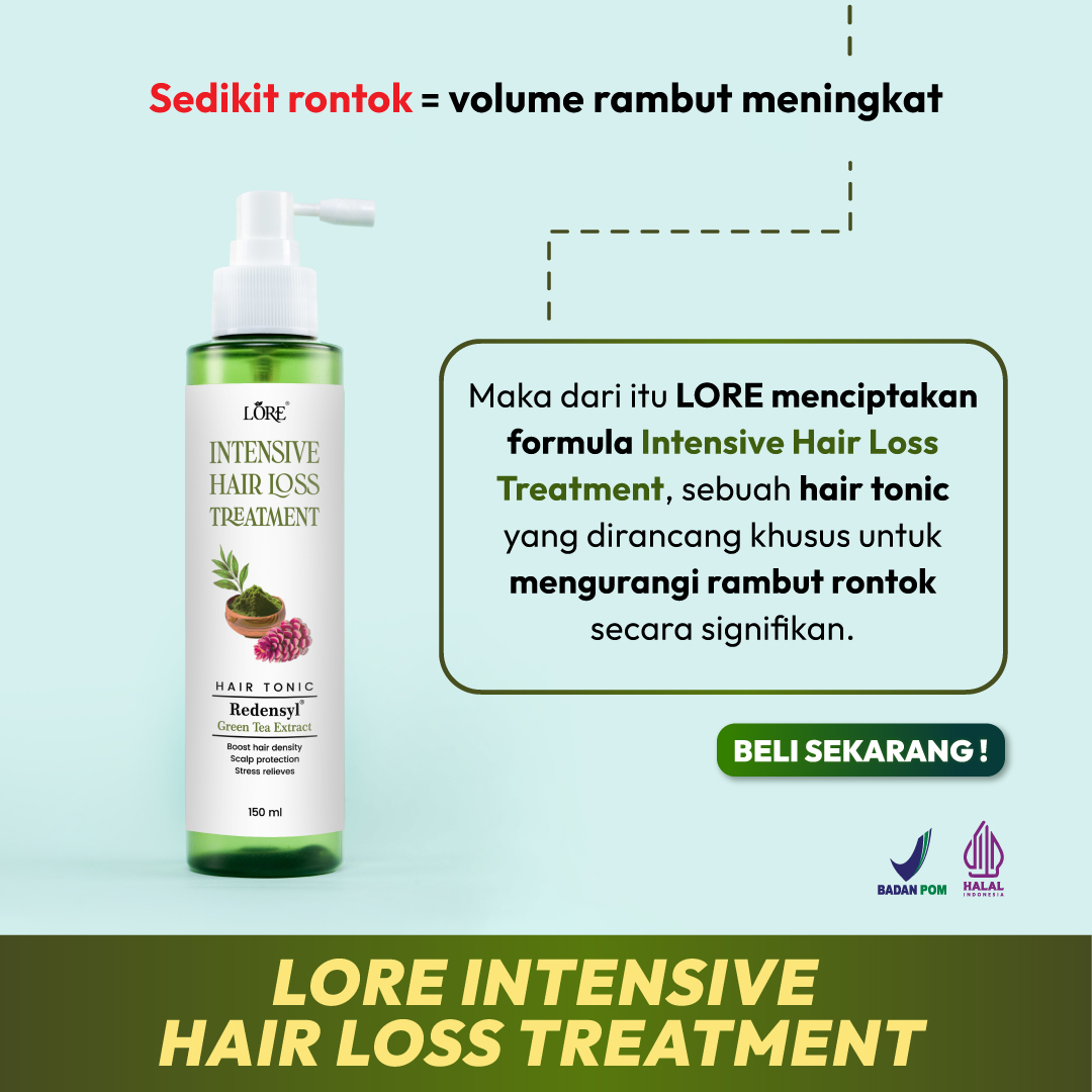 Jual LORE Intensive Hair Loss Treatment - Hair Tonic Redensyl & Green ...