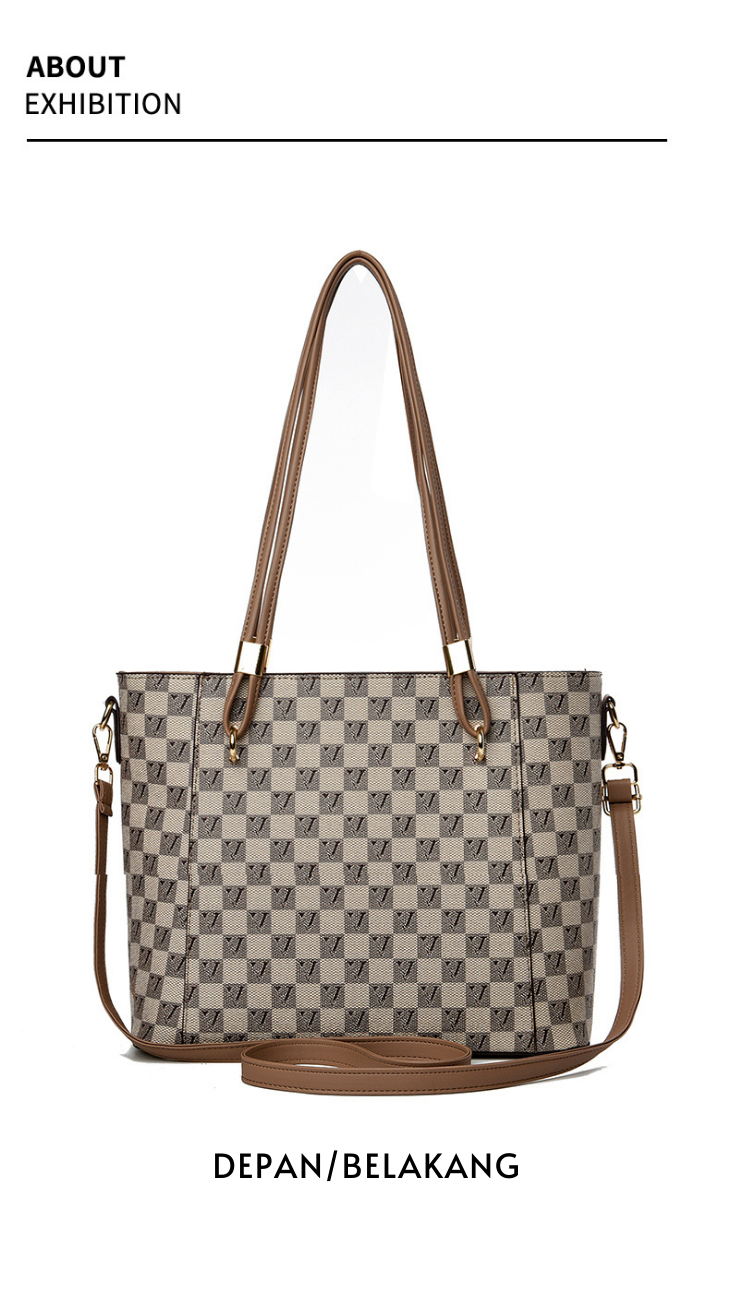 Jual MOCO Fashion Tas Totebag Resleting Wanita Besar Kulit PU Tote Bag Aesthetic Kerja dan ...