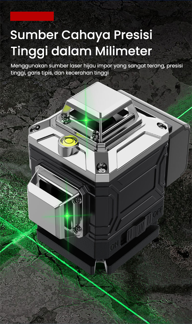 Jual 8/16 line 4d digital meteranLaser level leveling laser level ...