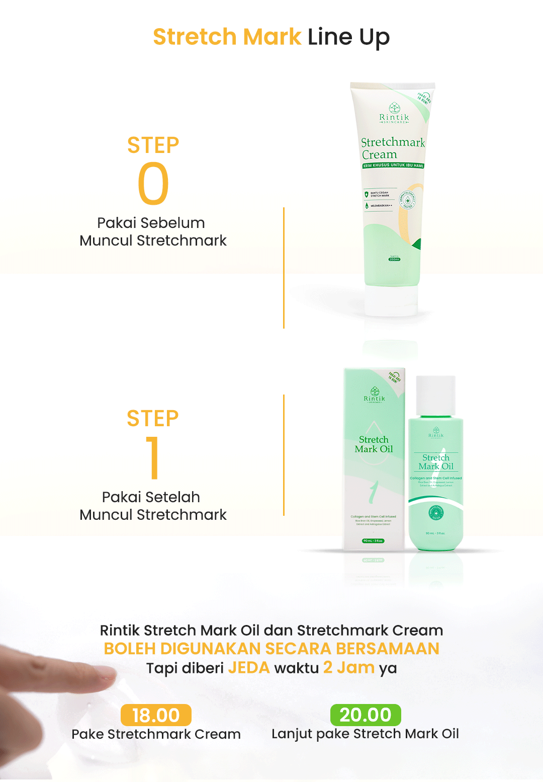 Jual Rintik Stretchmark Cream 200ml - Pelembab Cegah Stretch mark ...
