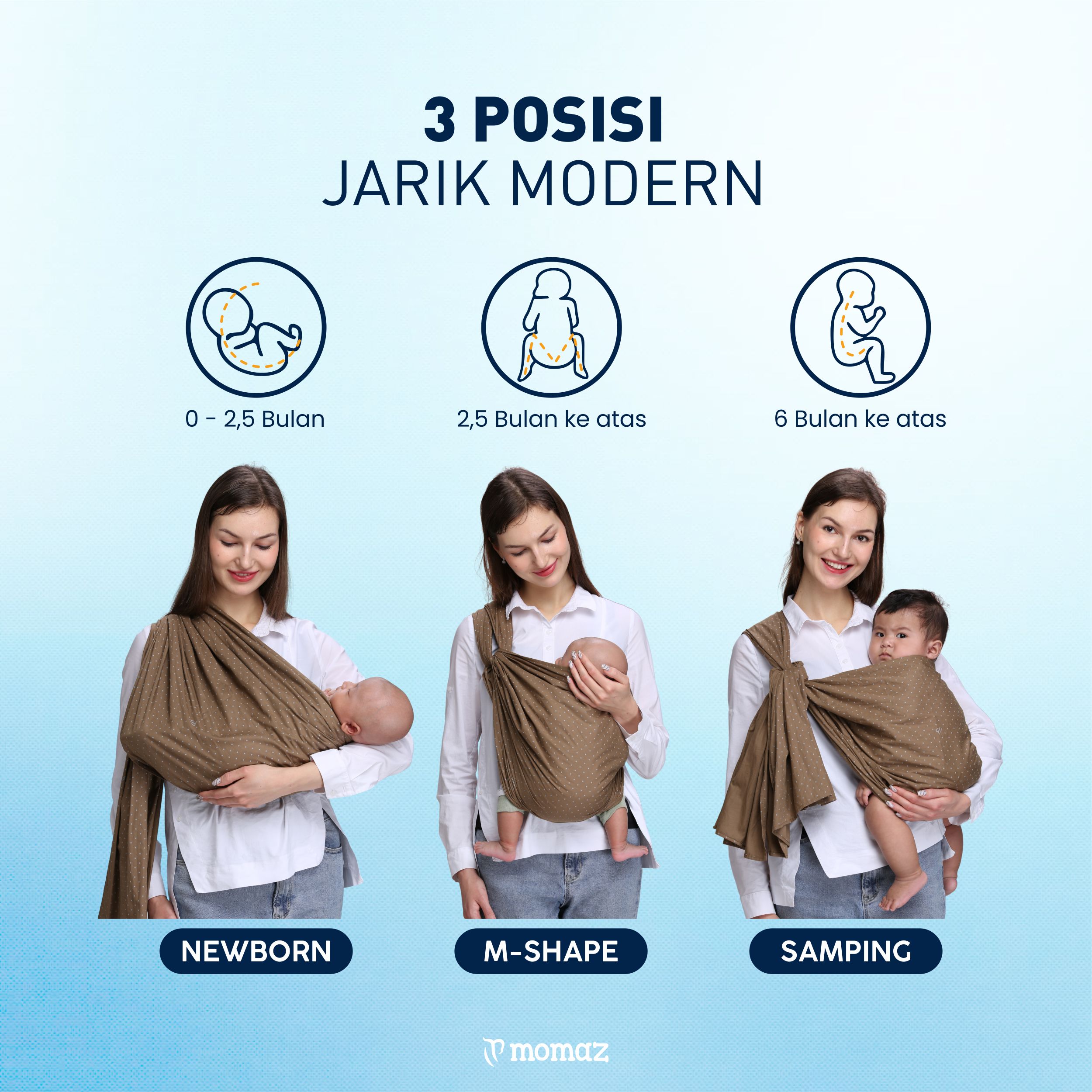 Jual Momaz Gendongan Bayi Jarik Modern Momasling 3in1 Beli 1 Bonus Geos ...