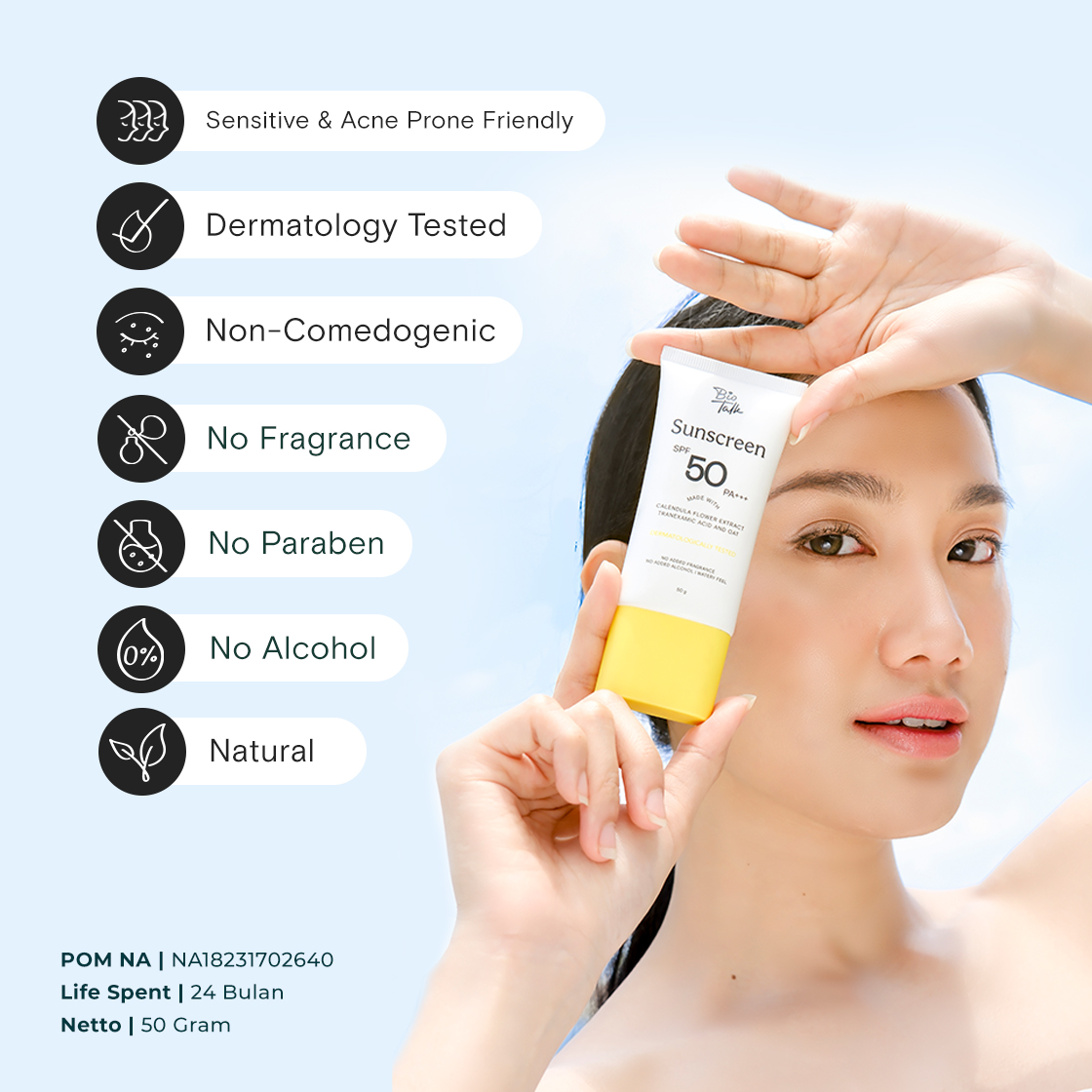 Jual EXCLUSIVE LAUNCH [CERTIFIED IN VIVO] Biotalk Sunscreen SPF 50 PA ...