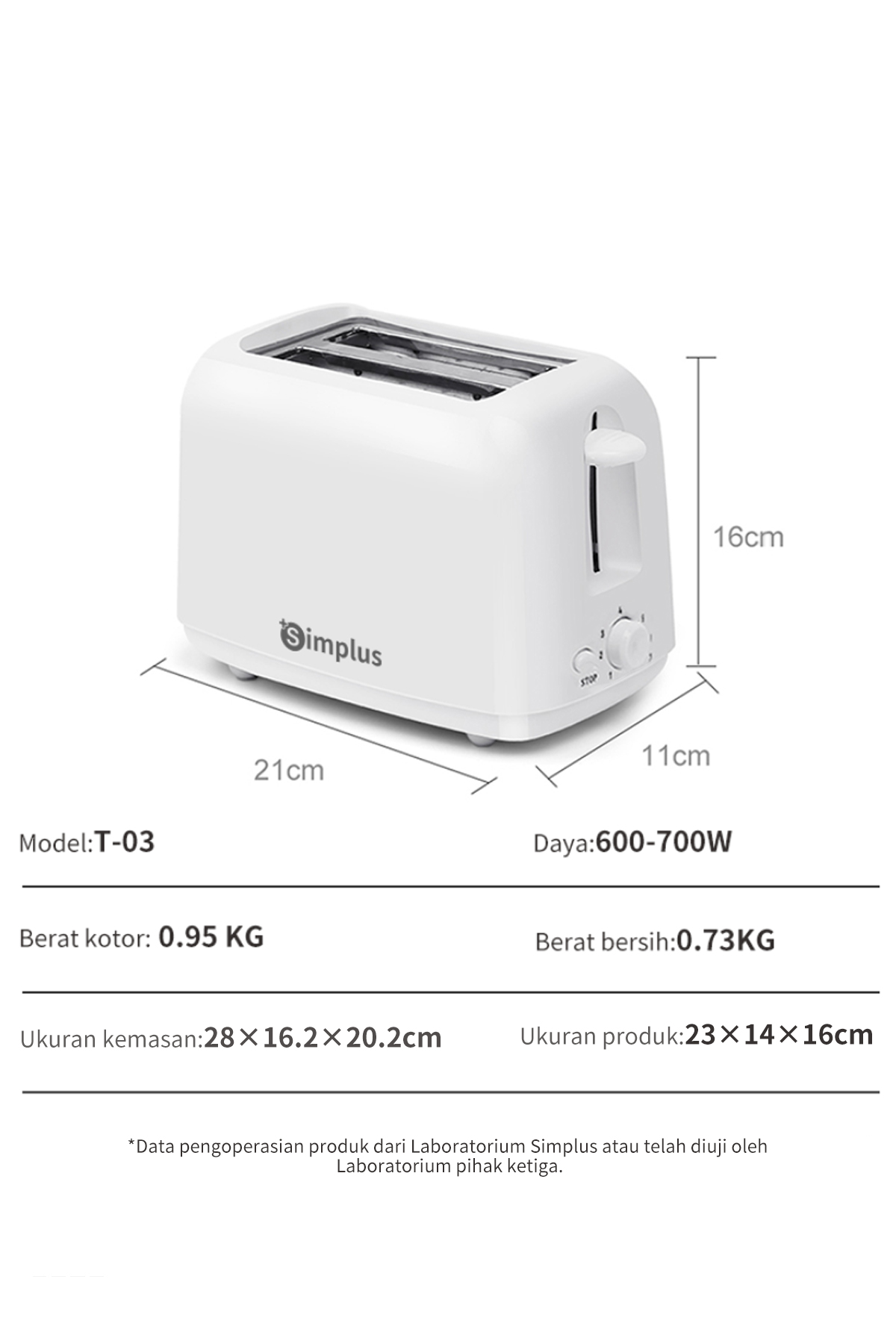 Jual INSSA X Simplus Toaster Pemanggang Roti 2 Slot bakar listrik Multifungsi Toaster Mini ...