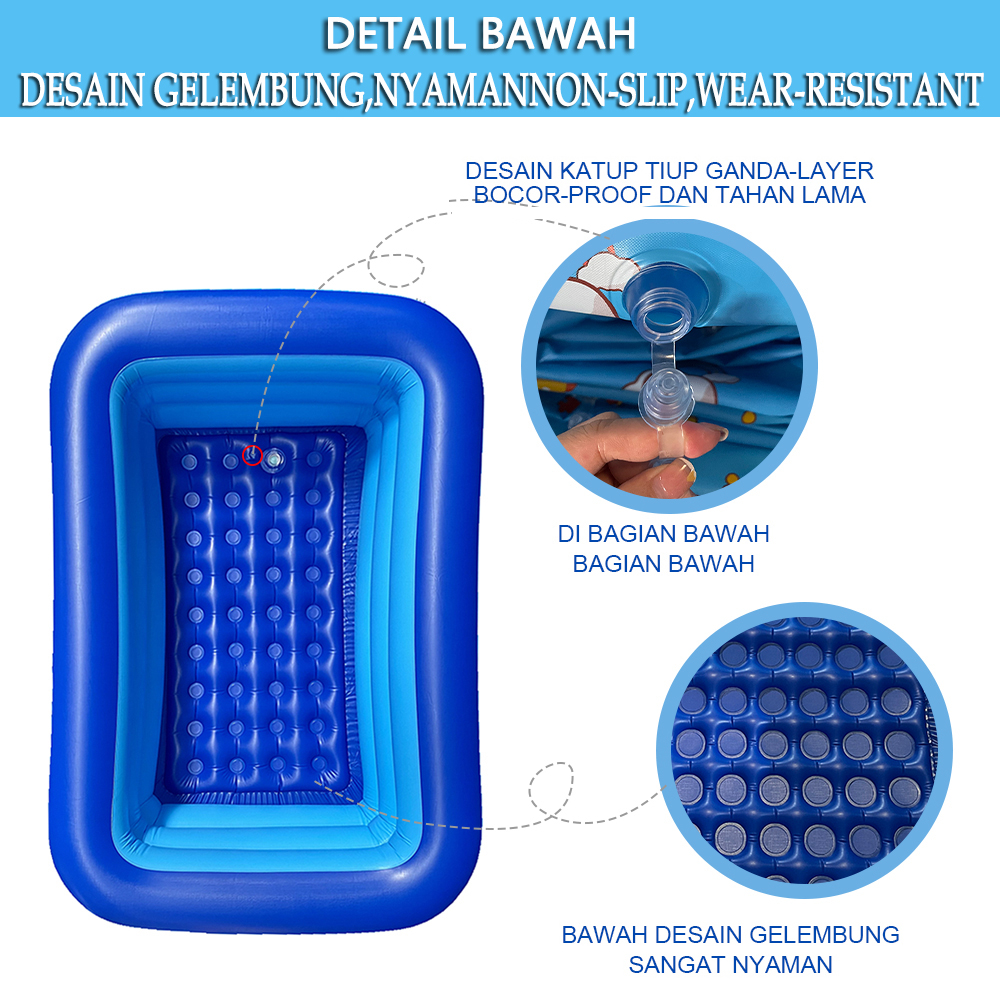 Jual Olifedo Kolam Renang Anak Jumbo 3 Meter PVC 3ring Portable Kolam ...