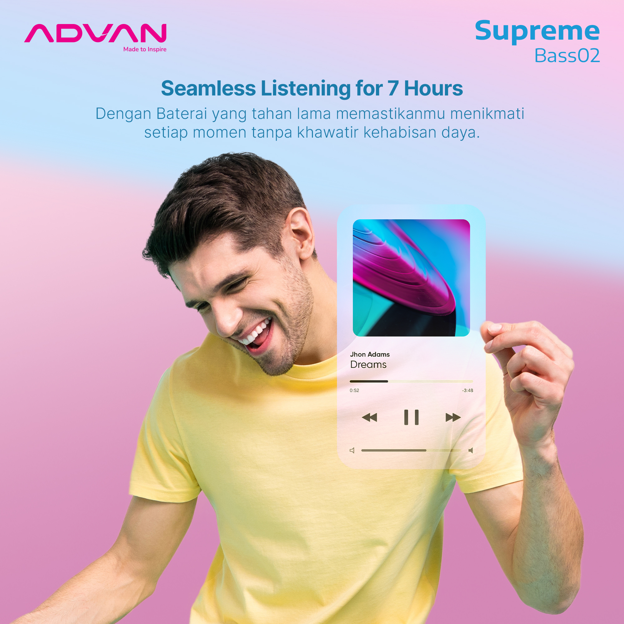 Jual ADVAN TWS SupremeBass 02 True Wireless Bluetooth V5.4 Earphone ...