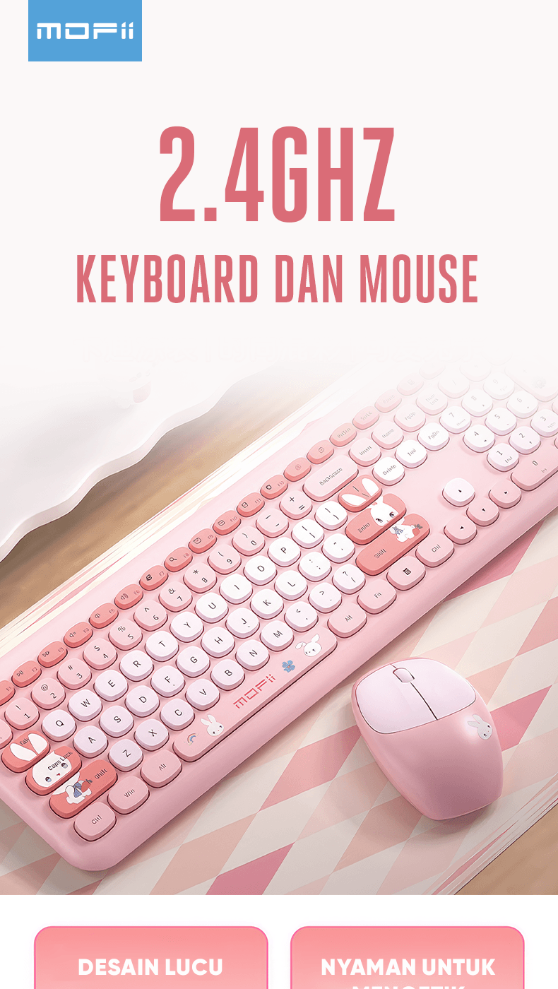 Jual MOFii Keyboard Mouse Set 2.4G Wireless 666 Pro | Shopee Indonesia