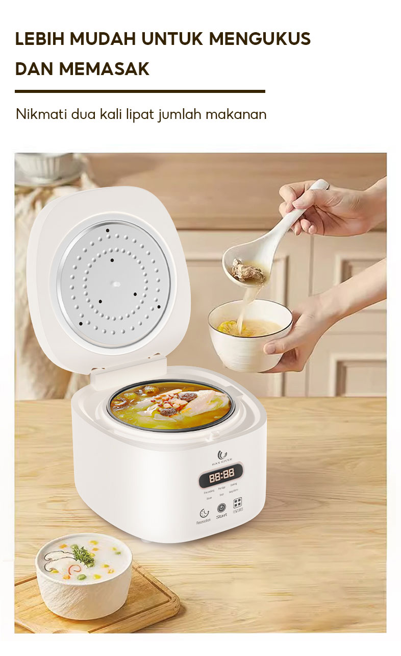 Jual HAN RIVER Rice Cooker HRRC01GD-02 1.2L Magic Com touch screen ...