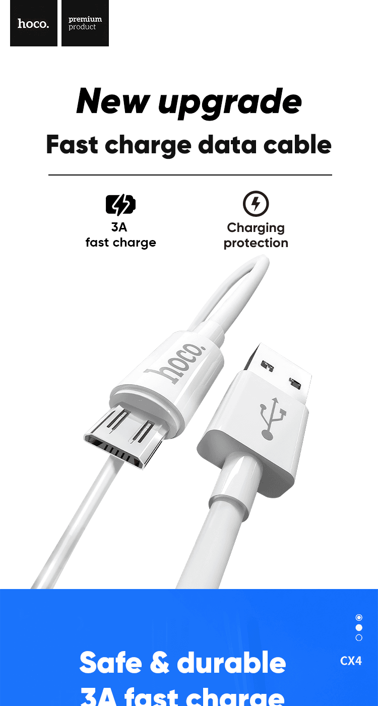 Jual Hoco 3A Kable Data Micro USB CX4 | Shopee Indonesia