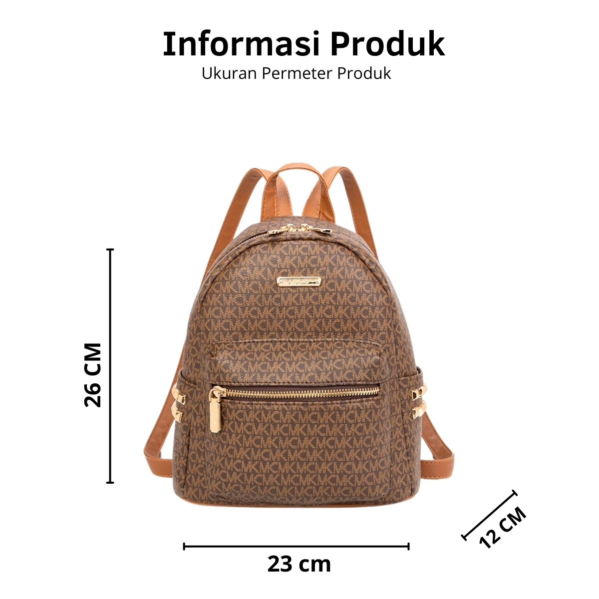 Jual MKMC Tas Ransel Wanita Mini Backpack Fashion Tas Punggung ziper ...