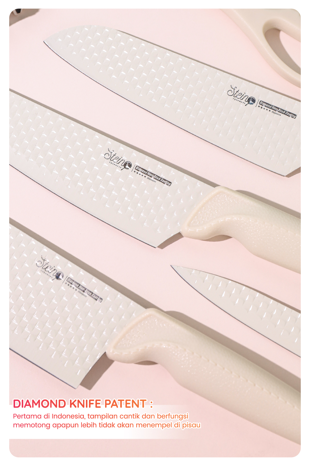 Jual STEIN Diamond Knives Set Pink - 6 in 1 Set | Shopee Indonesia