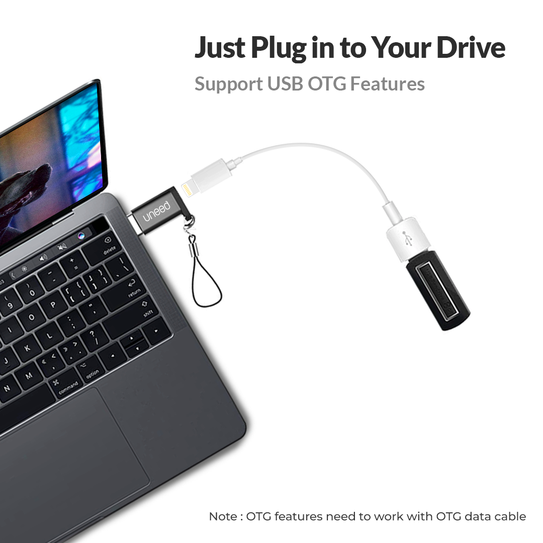 Jual UNEED Adapter OTG Lightning to Type C Converter Plug & Play - UAT02IC | Shopee Indonesia