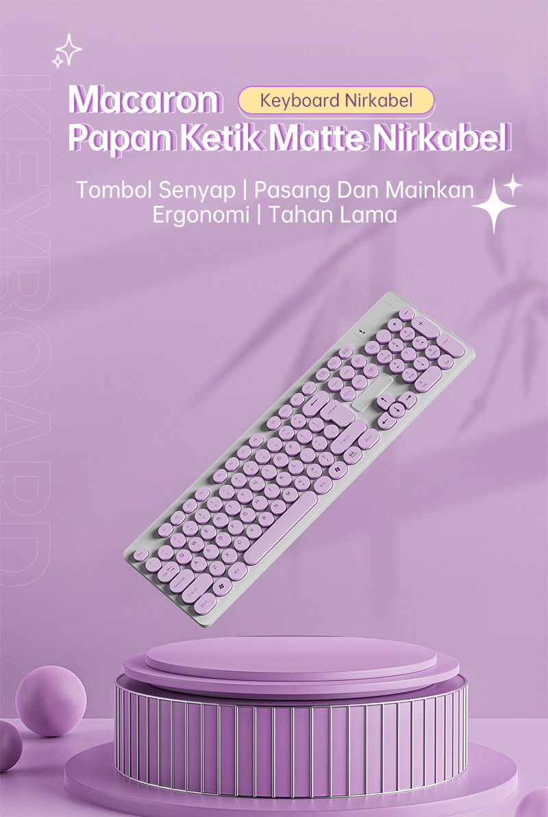 Jual KIVEE keyboard wireless mechanical gaming 104 keys 2.4GHz Lucu ...