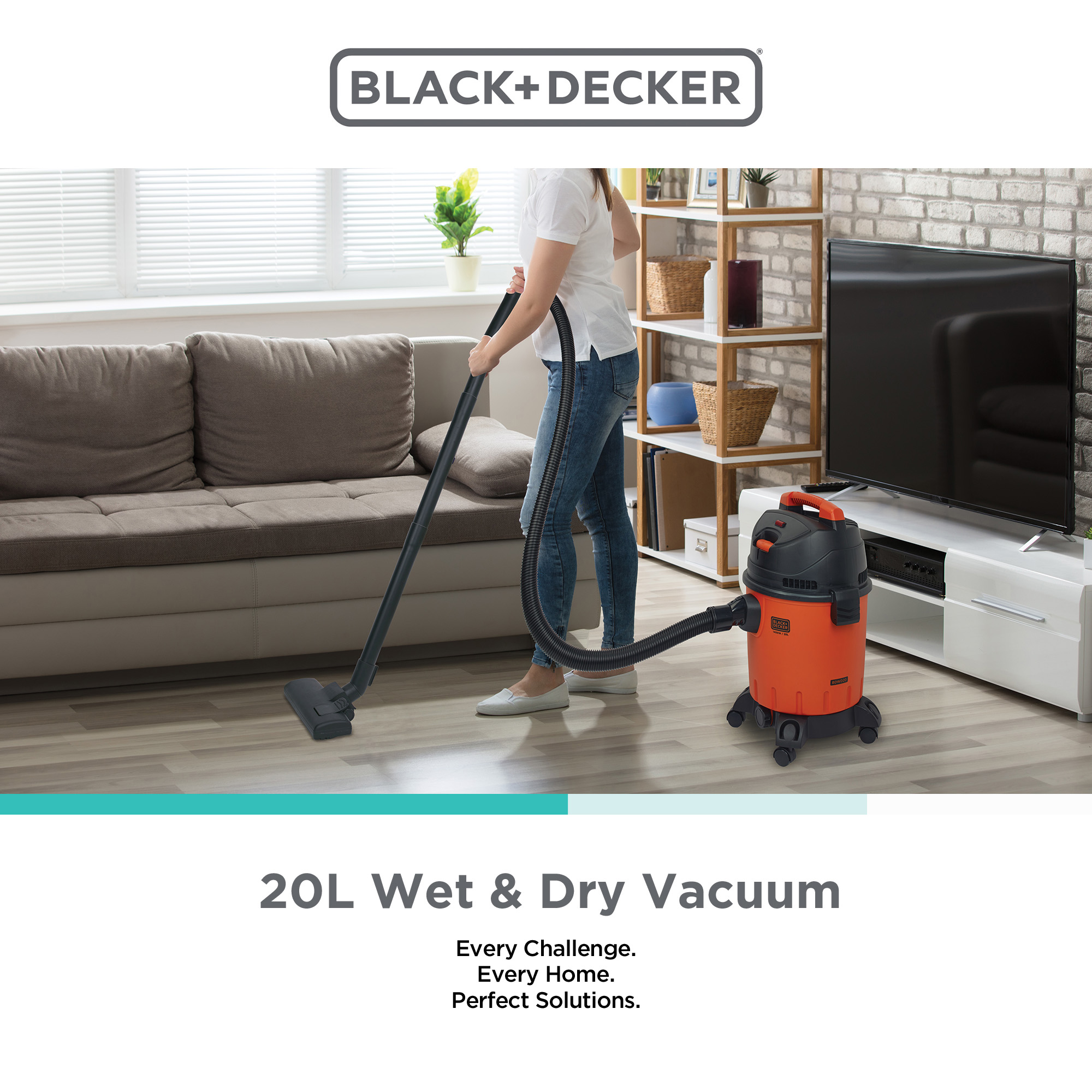 Jual Black+Decker Wet Dry Vacuum Cleaner / Penghisap Debu Basah Kering 1400W 20L BDWD20-B1 ...