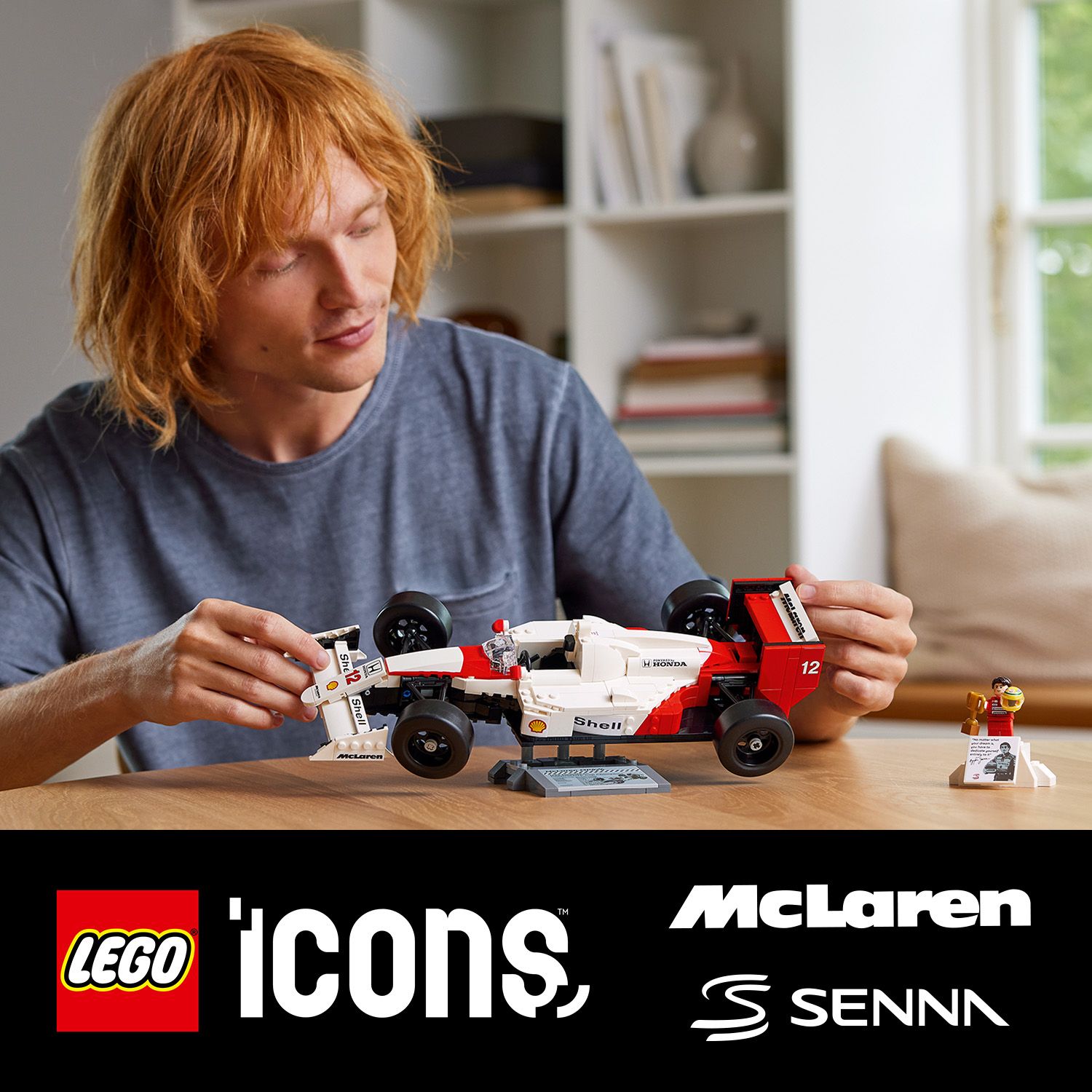 Jual LEGO Icons 10330 McLaren MP4/4 & Ayrton Senna (693 Pieces) Mainan ...