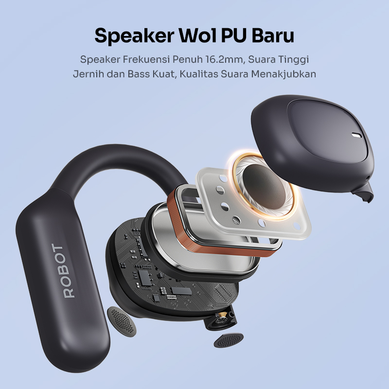 Jual ROBOT Open-Ear TWS Sporty Earphone Tipe OWS 2 Low Latency Suara ...