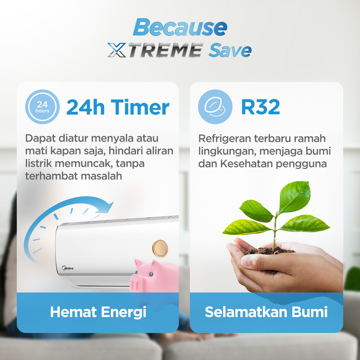 Jual Midea AC Standard 2 PK R32 Series MSAF-18CRN2X (Unit Indoor ...