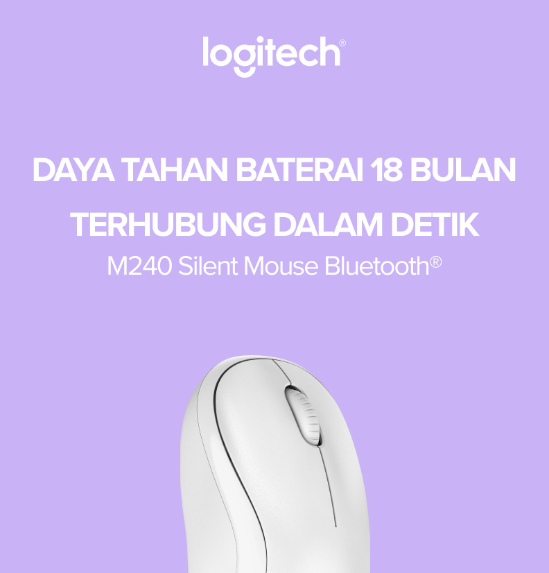 Jual Logitech M240 Mouse Wireless Bluetooth Silent | Shopee Indonesia