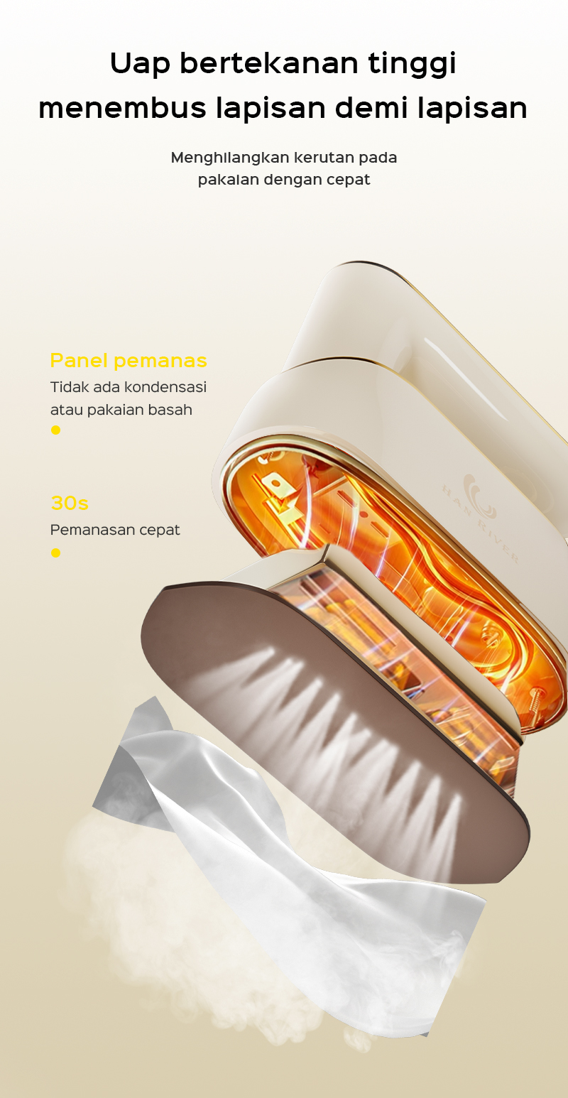 Jual HAN RIVER Setrika low watt 2in1 Setrika Uap Foldable setrika ...