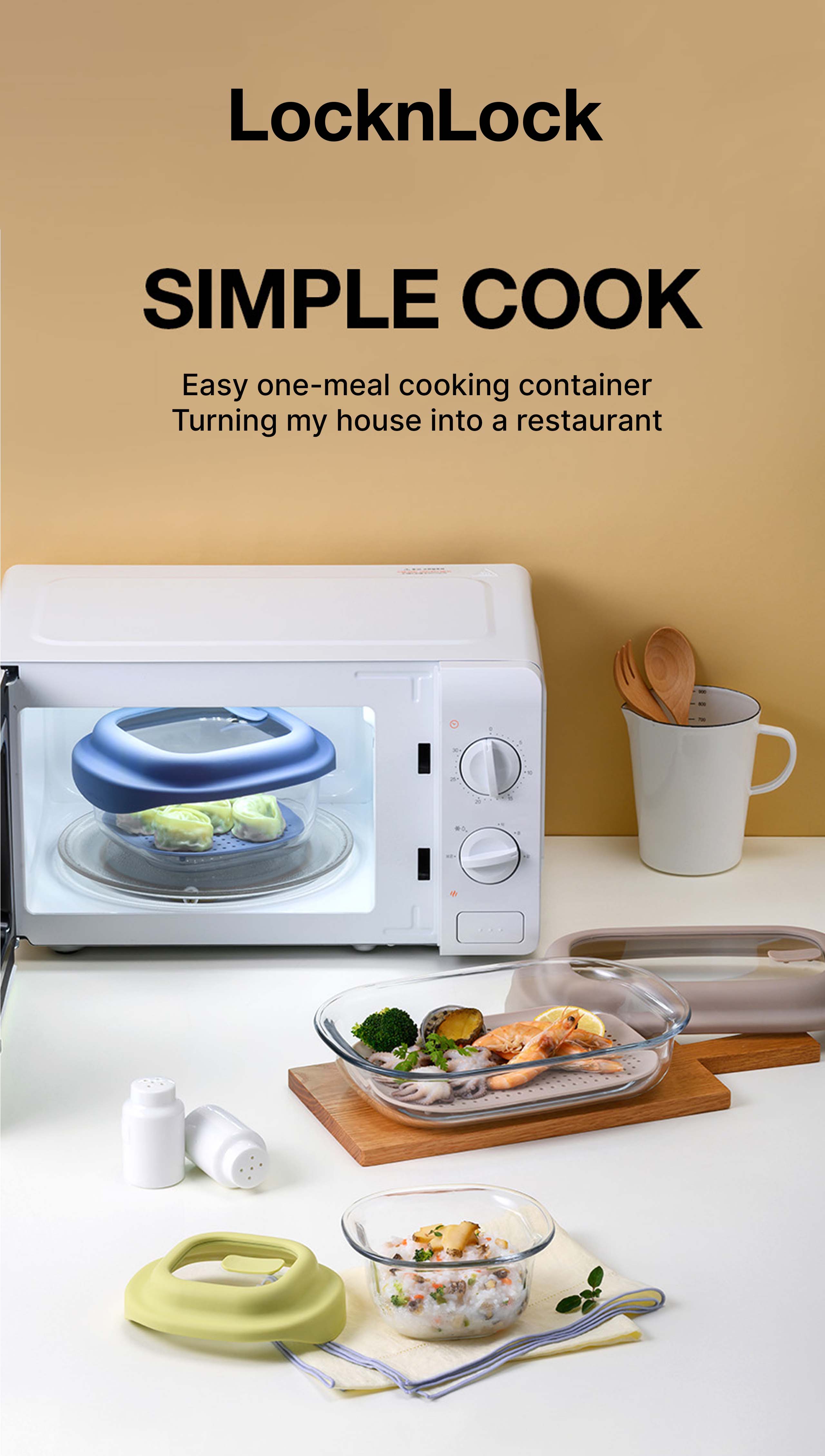 Jual LocknLock Oven Glass Simple Cook Container Wadah Makan - LNG48 ...