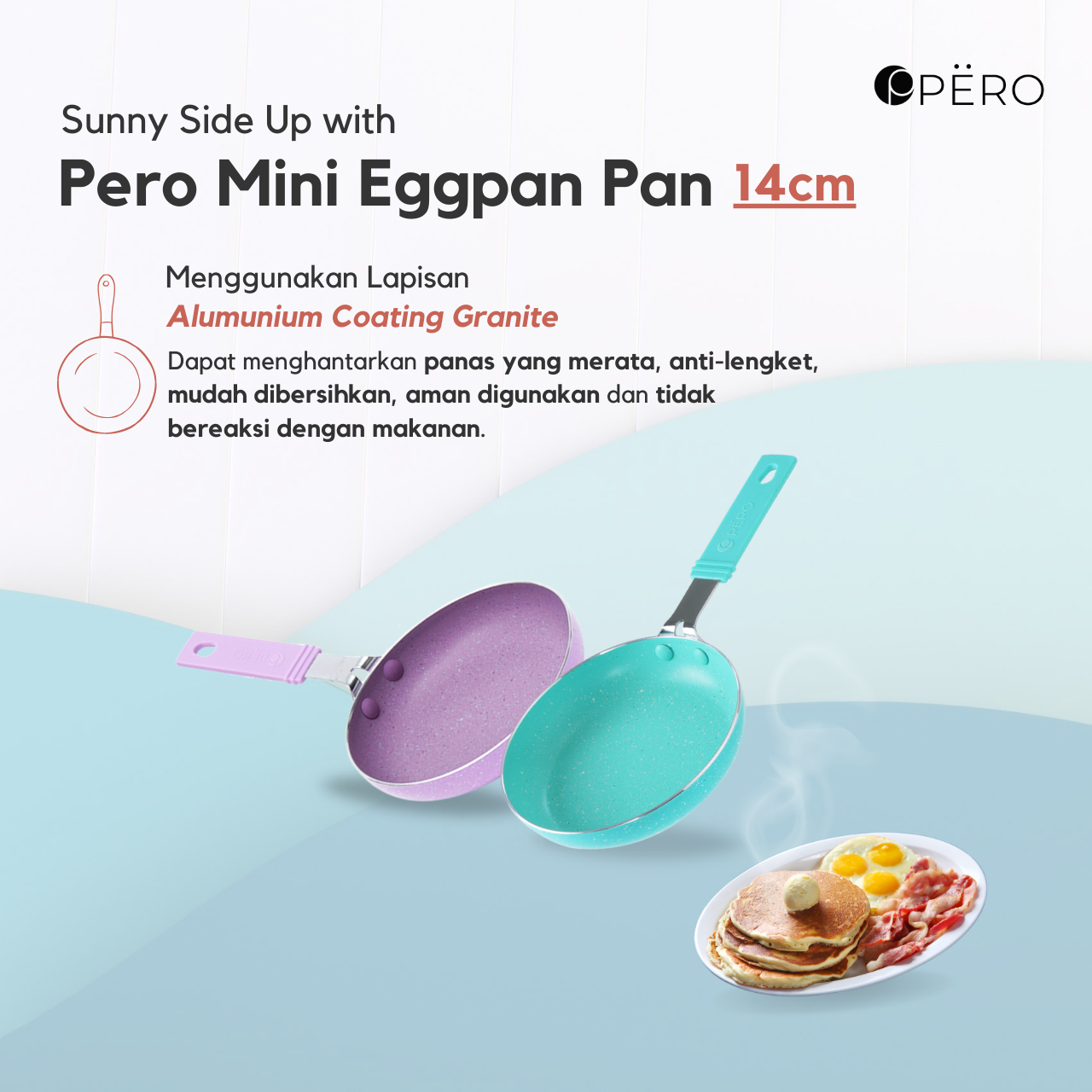 Jual Pero Mini Egg Pan Round 14cm Nonstick / Wajan Telur Mini Anti ...