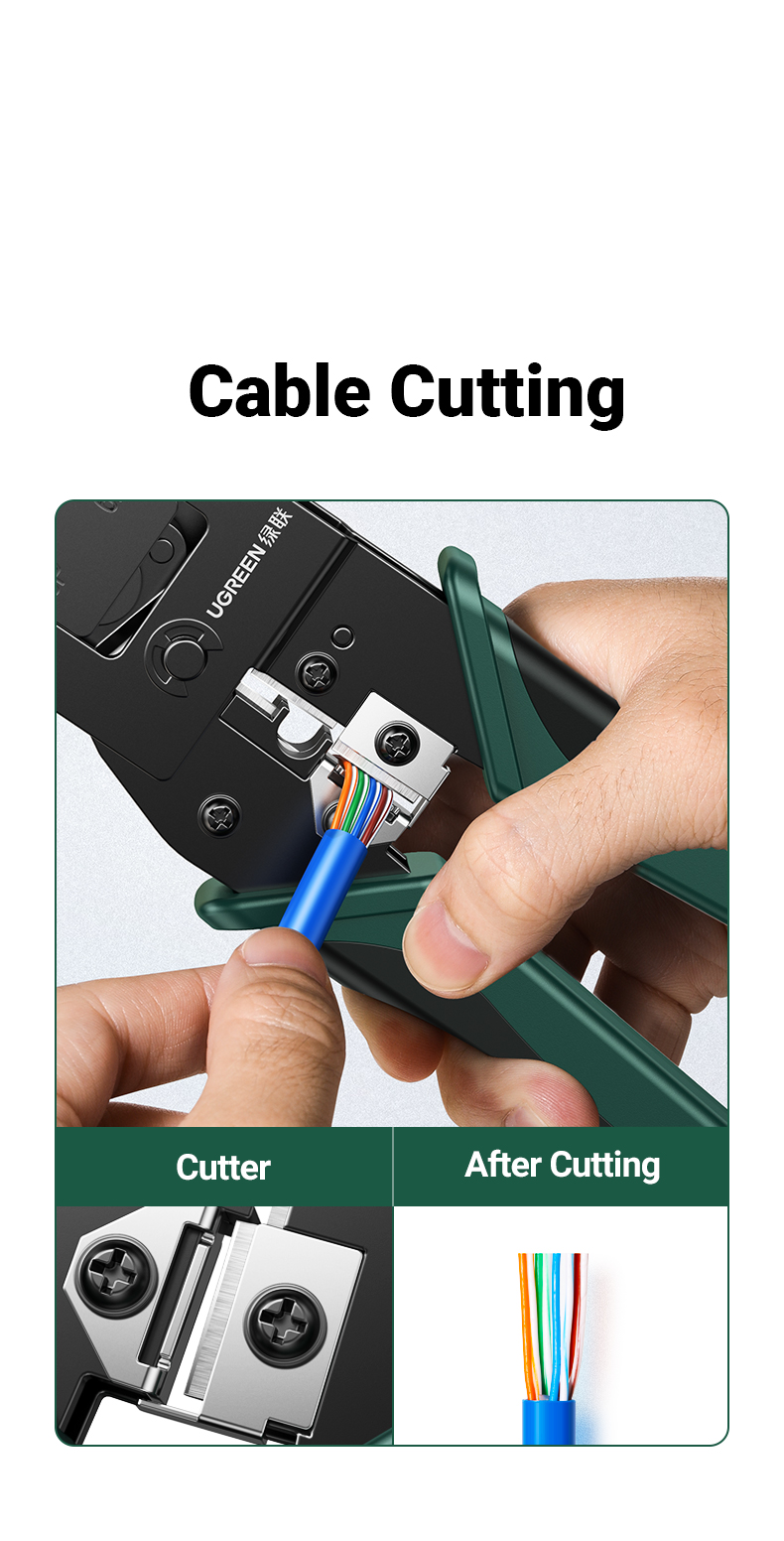 Jual UGREEN Tang Crimping Tool RJ45 RJ11 Lan Network Cable 6P 8P ,Alat ...
