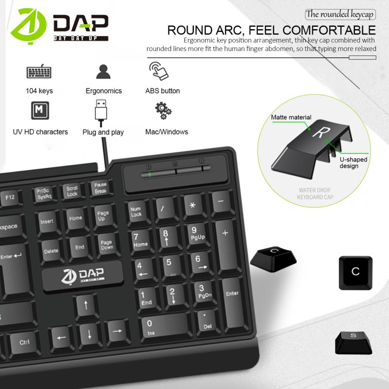 Jual DAP Portable Mini Multimedia Keyboard D-M8171 High-Speed Universal ...