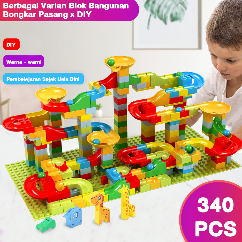 Jual Tatajoy Marble Run Building Blocks—Balok Susun Mainan Anak 3D Maze ...
