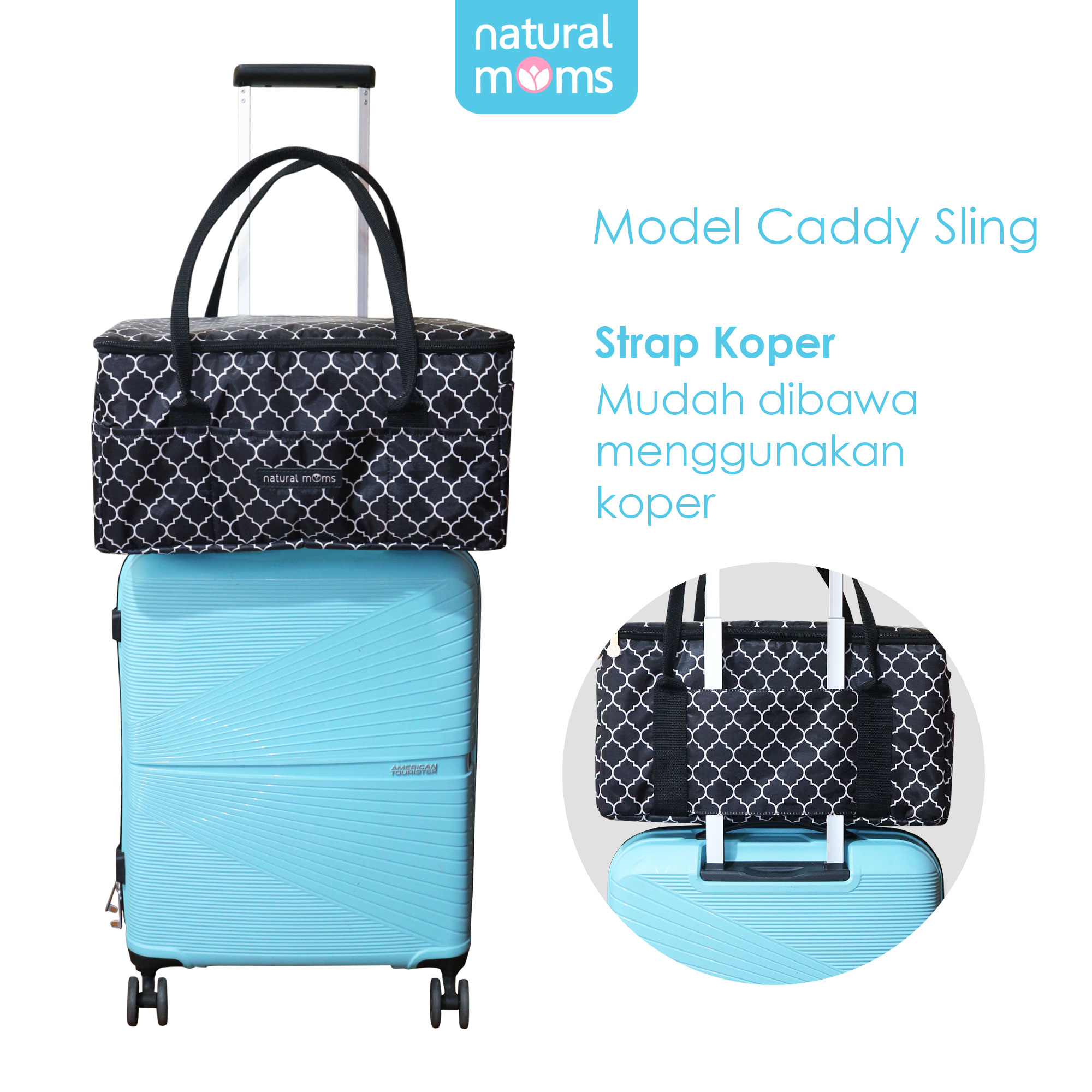 Jual Tas Bayi/Diaper Bag/Caddy Bag Natural Moms Waterproof Fabric ...