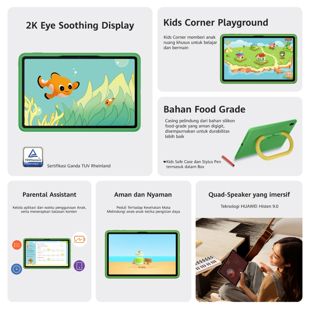Jual (FREE BONEKA TERBATAS) HUAWEI MatePad SE 11" Kids Edition Tablet ...