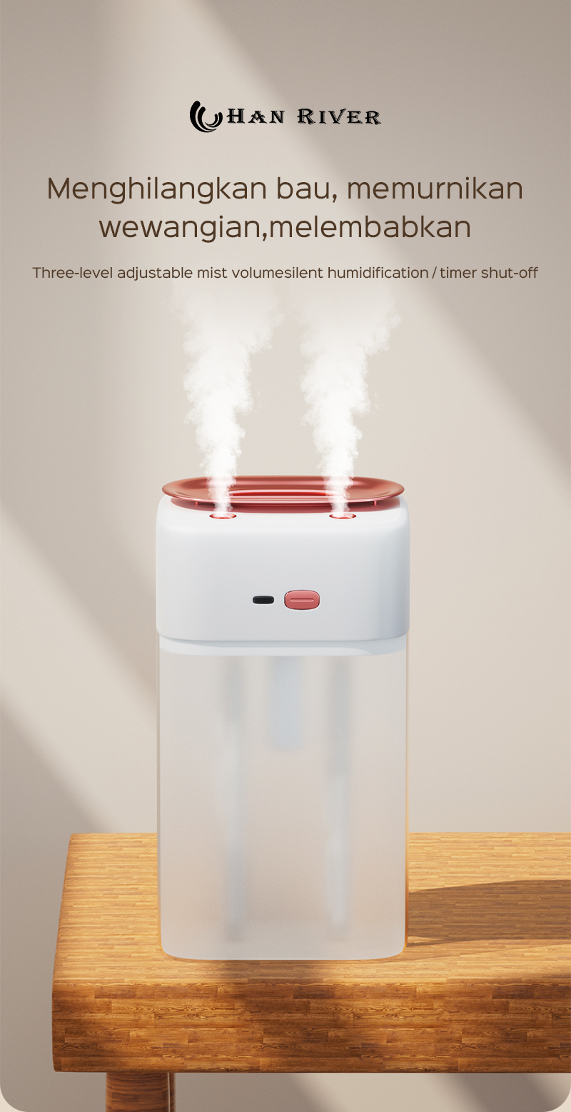 Jual HAN RIVER Humidifier 1.3L Diffuser Kapasitas Besar Pengoperasian ...