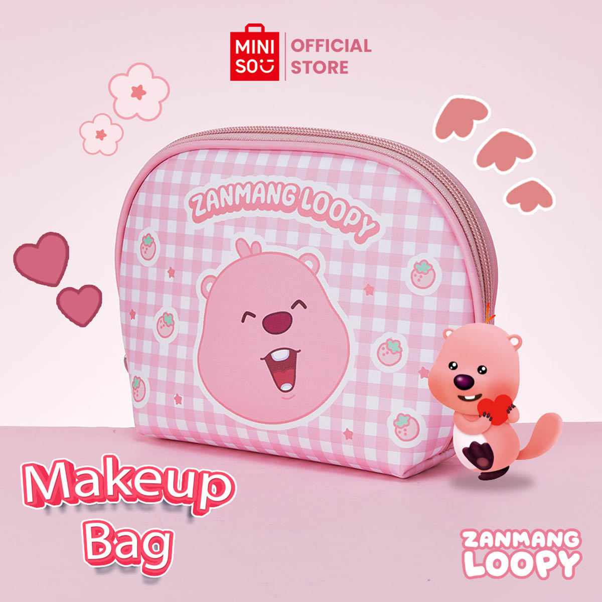 Jual Miniso x ZANMANG Loopy Collection Shell Cosmetic Bag Desain Lucu ...