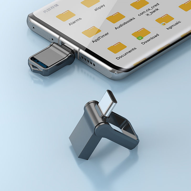 Jual OLYPS Flashdisk OTG Type C + USB 2 in 1 Dual Port 128G 64GB Flash ...