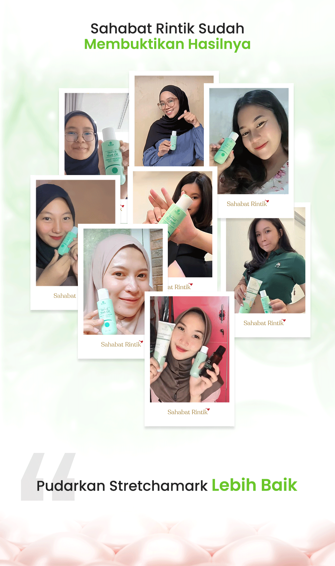 Jual Rintik Skincare Stretch Mark Oil - Pudarkan Stretchmark Selulit ...