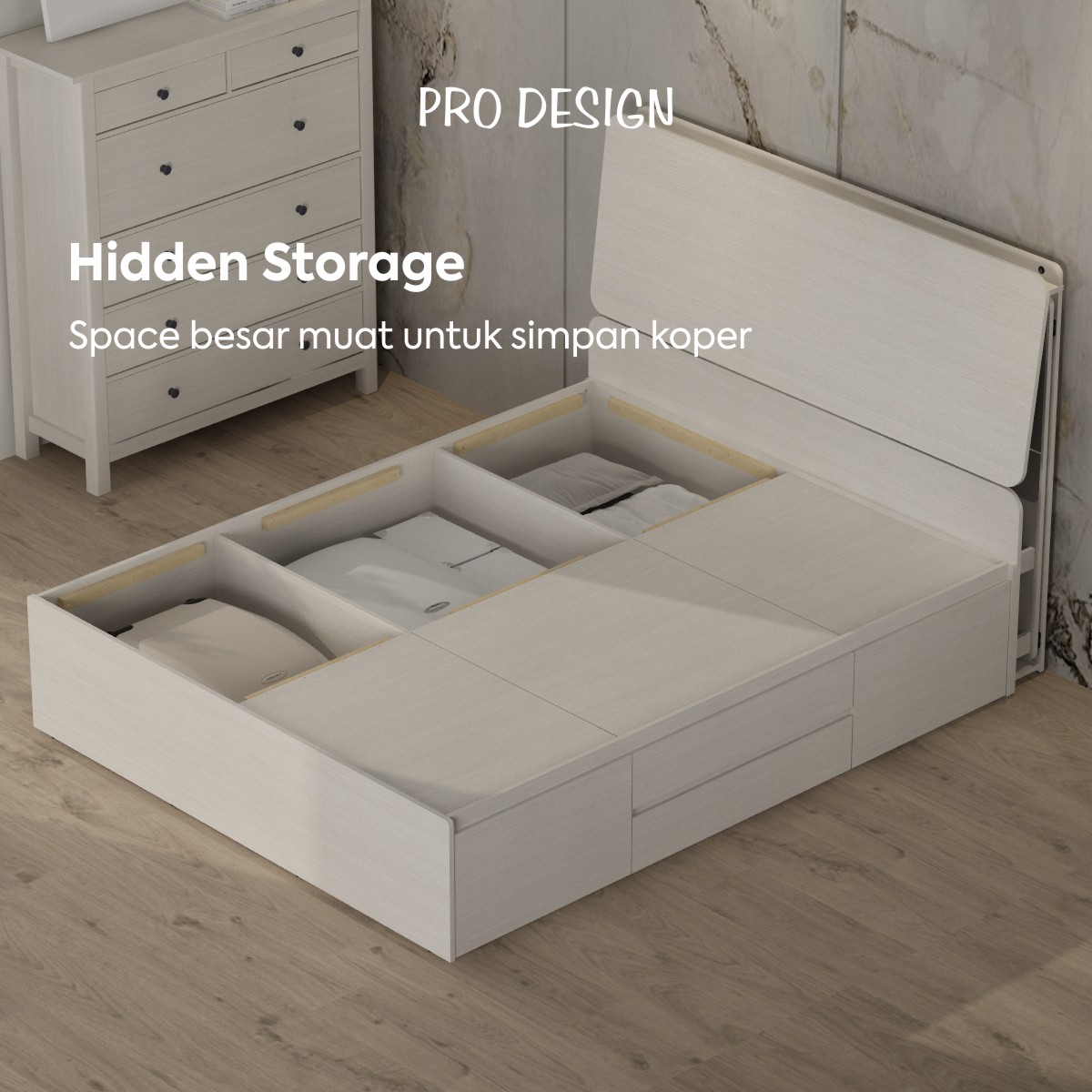 Jual Pro Design Seville BD160 Dipan / Tempat Tidur Dengan Laci | Shopee ...