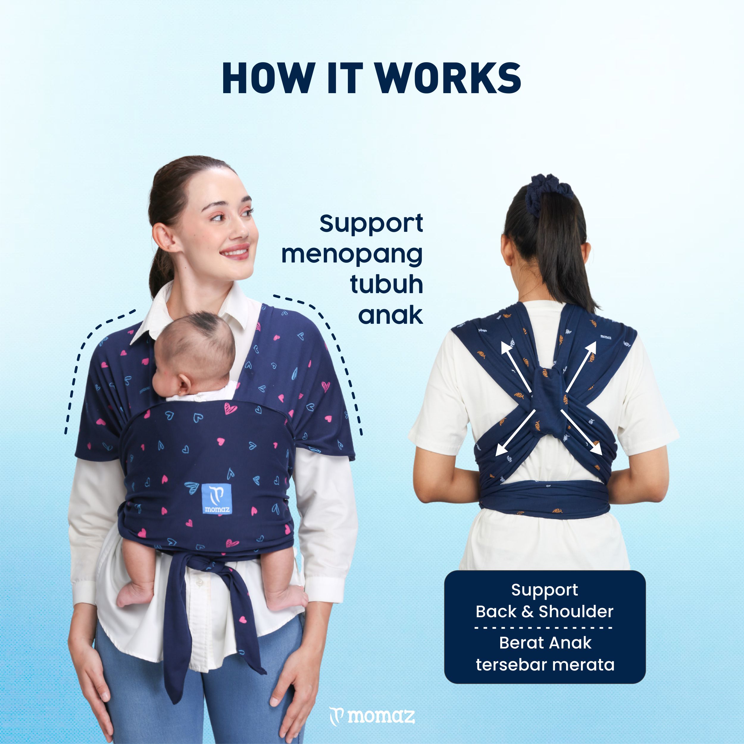 Jual Momaz Gendongan Bayi Newborn - Gendongan Mshape Bayi ...