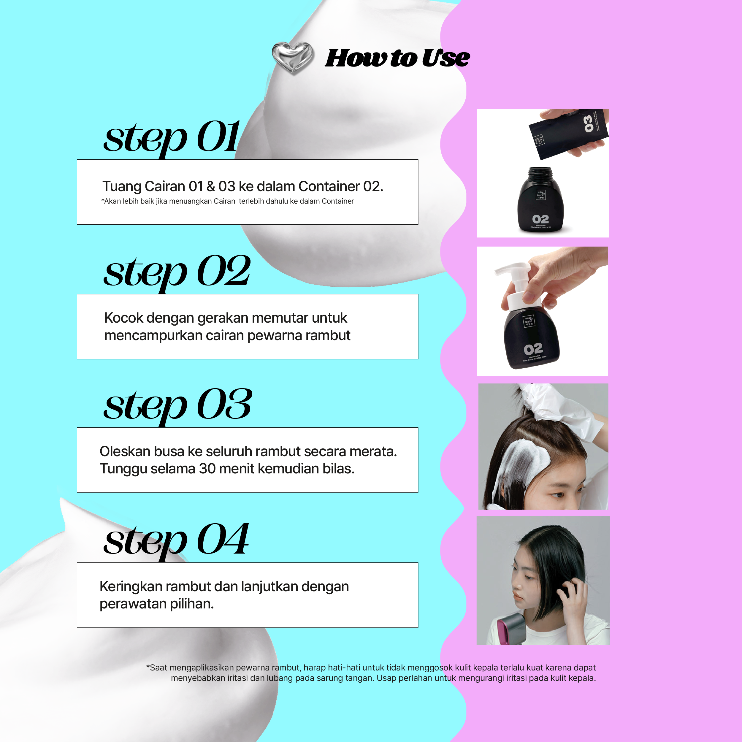 Jual NEW mise en scene Hello Bleach Primer Bubble - Bleaching Rambut ...