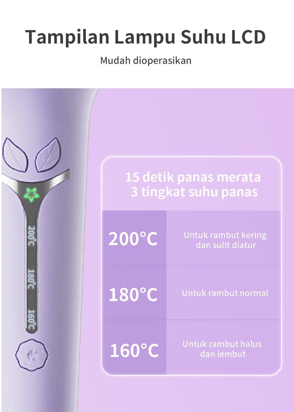 Jual Simplus Pink Catokan Pengeriting Rambut Otomatis 32 mm 3 Tingkat suhu | Shopee Indonesia