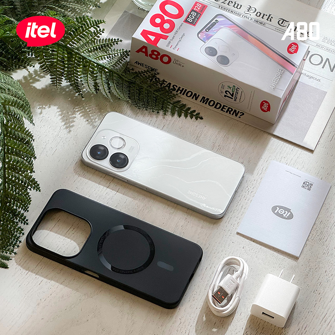 Jual itel A80 4+4/128GB Memory - 50MP Super HDR Camera - Pioneering Design - 6.7" Punch Hole ...