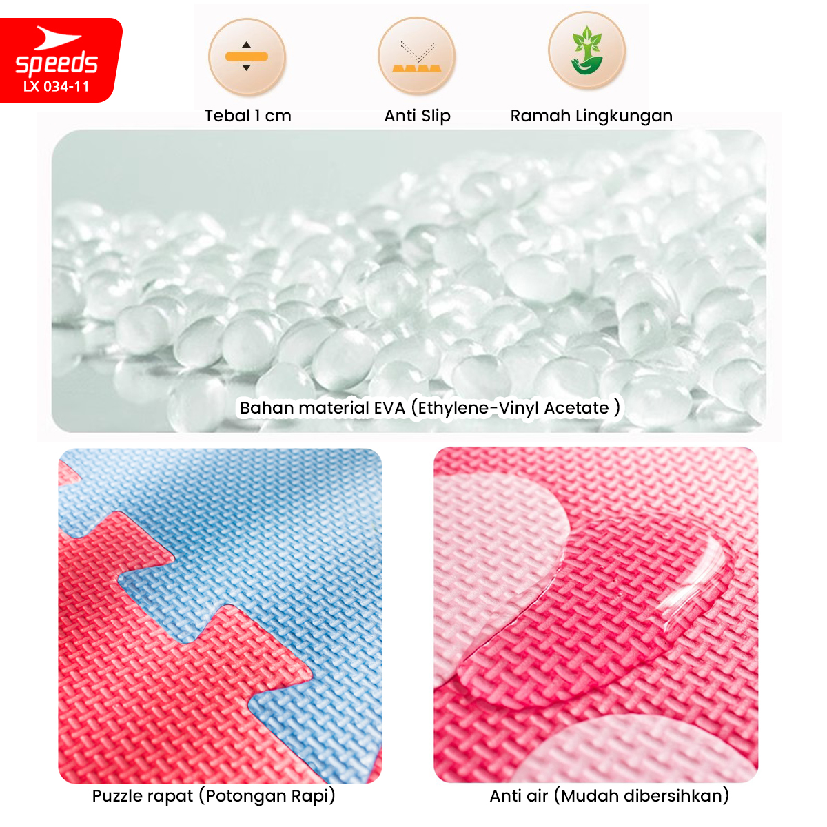 Jual SPEEDS Evamat 60x60cm Matras Puzzle Karpet Puzzle Matras Eva Alas ...