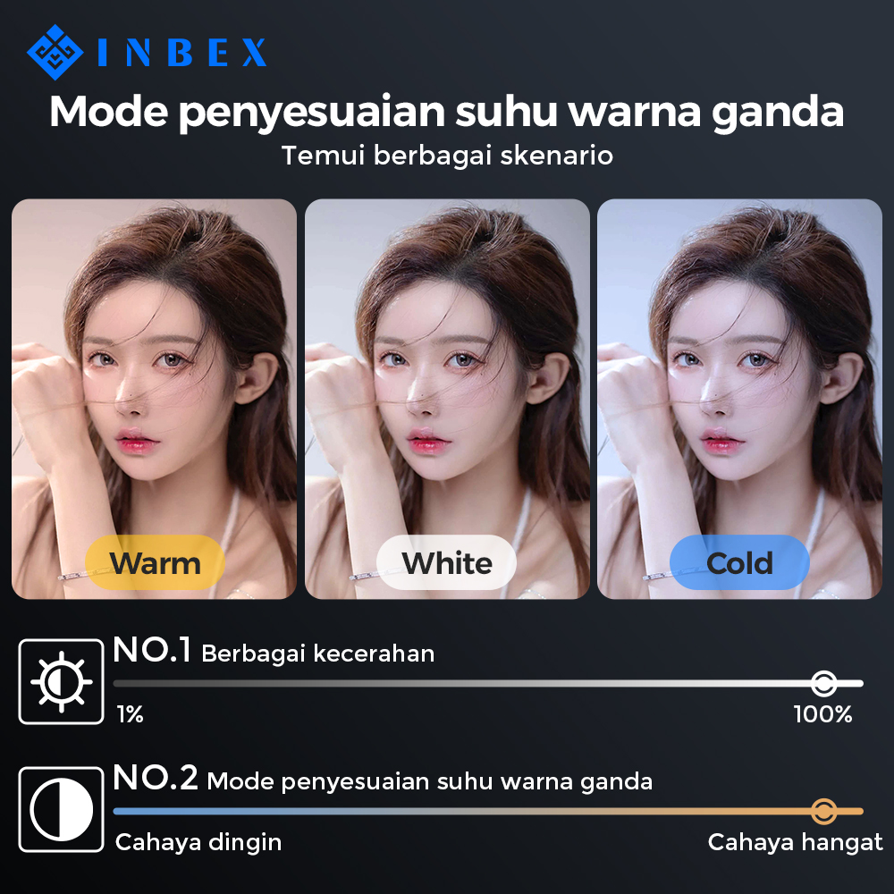 Jual [k] INBEX IL-100S Softbox Lampu live Kit/ RGB Ring Light Kit Video ...