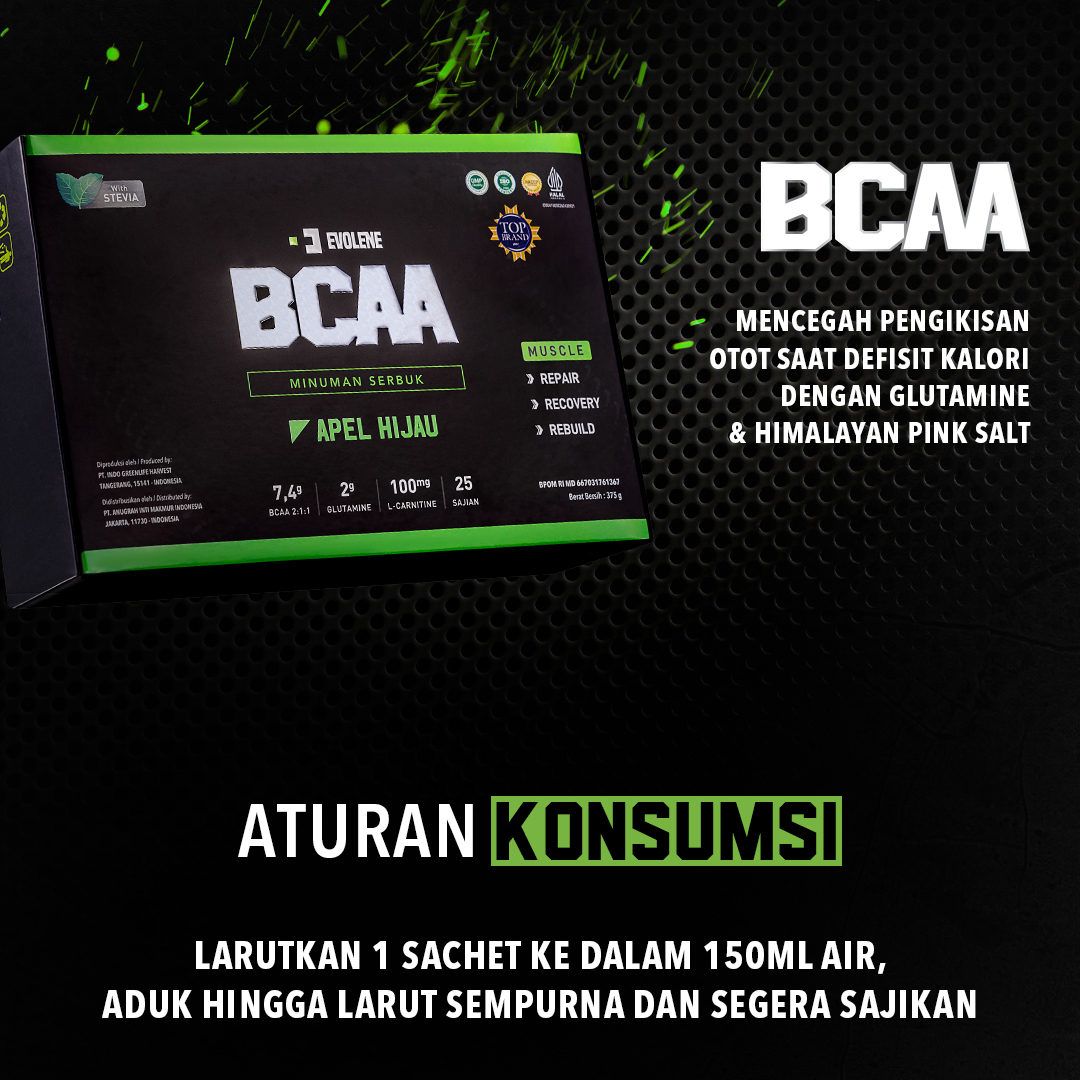 Jual Evolene BCAA 25 Sachet/375gram - Suplemen Fitness - Suplemen ...