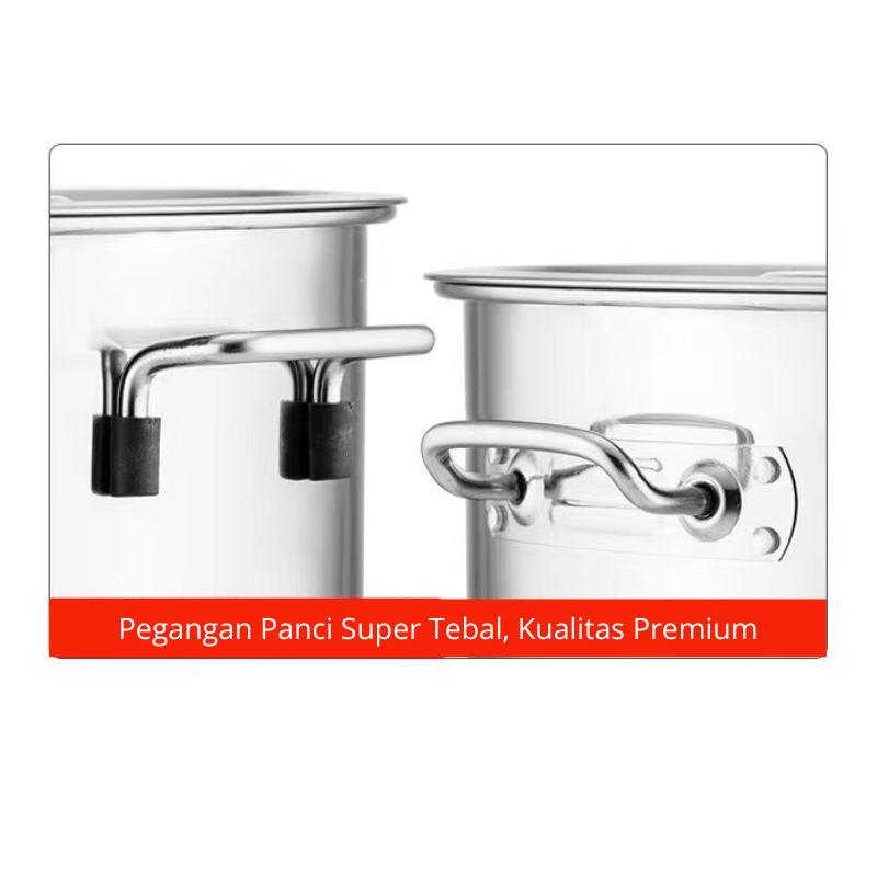 Jual [Spesial Live] ES Panci Dandang Stainless Steel Stockpot Full ...