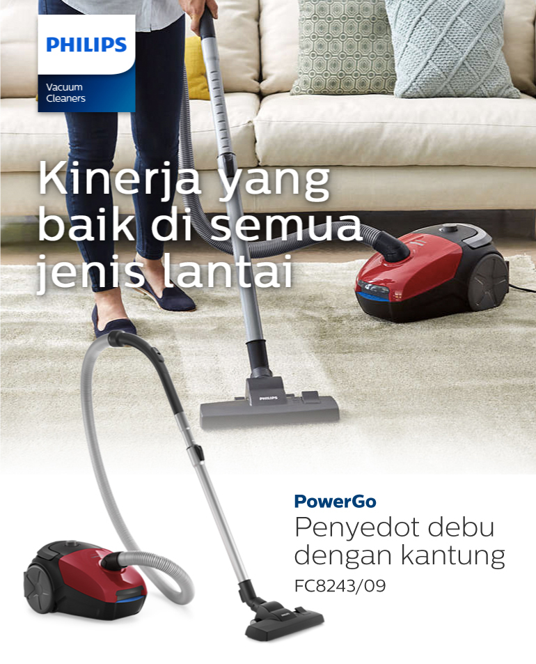 Jual PHILIPS Bag Vacuum Cleaner - FC8243 [Wadah Debu 3 Liter/Daya ...