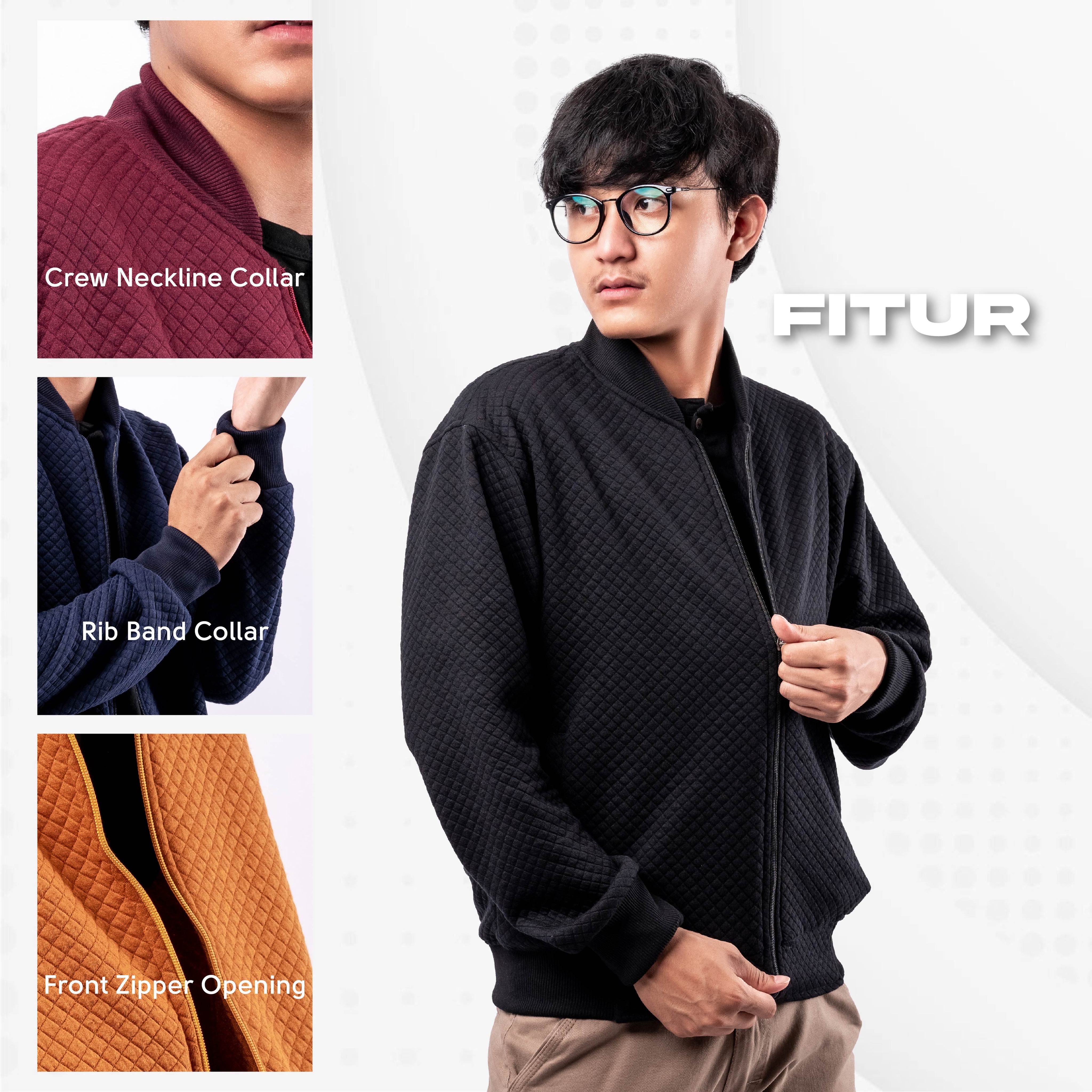 Jual Evernext - Jaket Basic Comfy Pria Jaket Polos Pria Bomber Pria ...