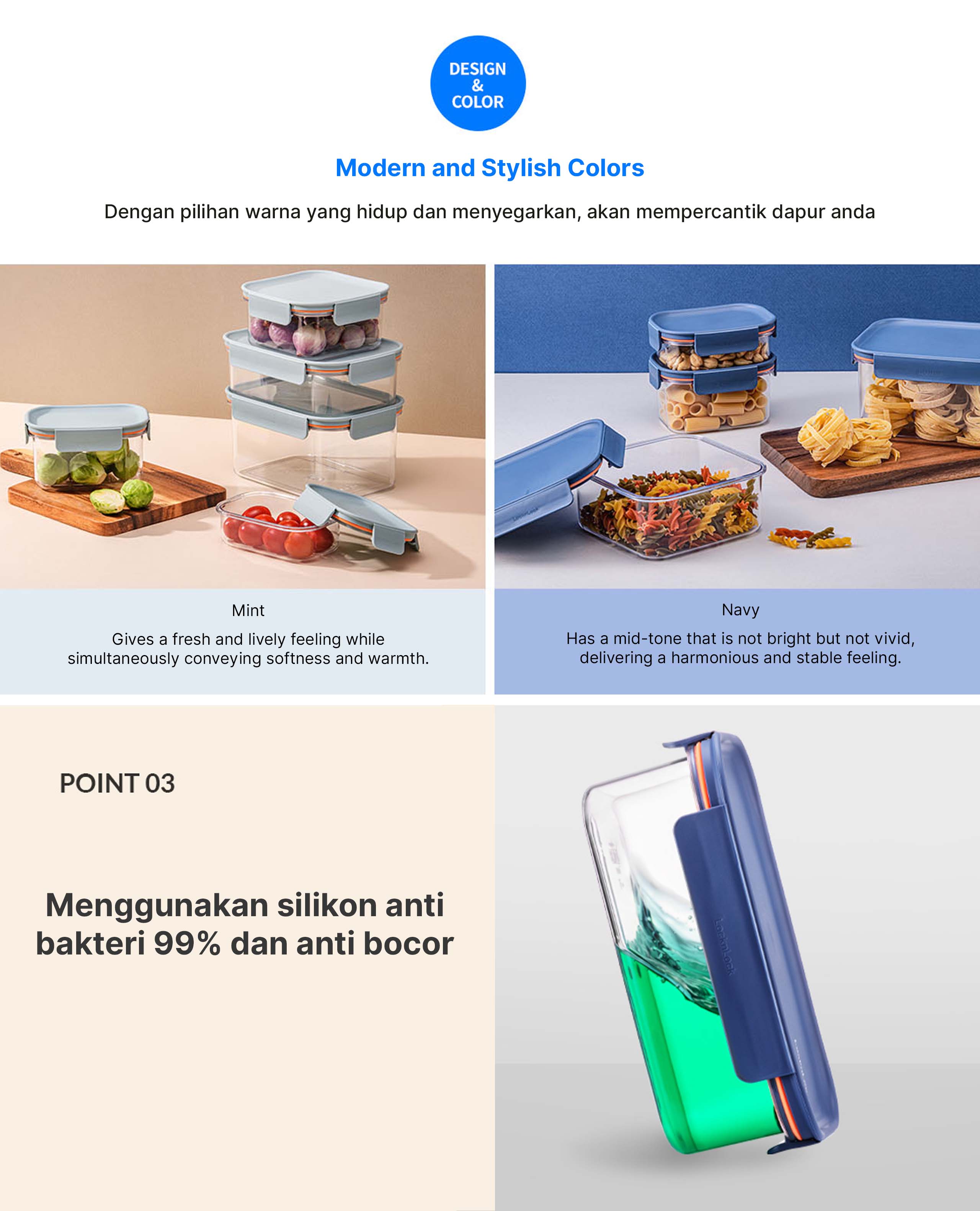 Jual LocknLock Bisfree Modular Plus Rectangular Kotak Makan Tritan ...