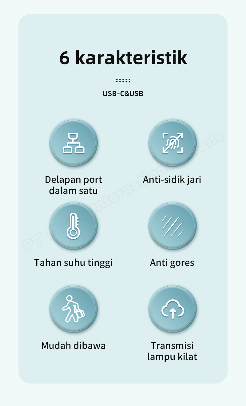 Jual KIVEE USB Hub Type C 8-in-2 Dual plug docking station KV-AD21 USB ...