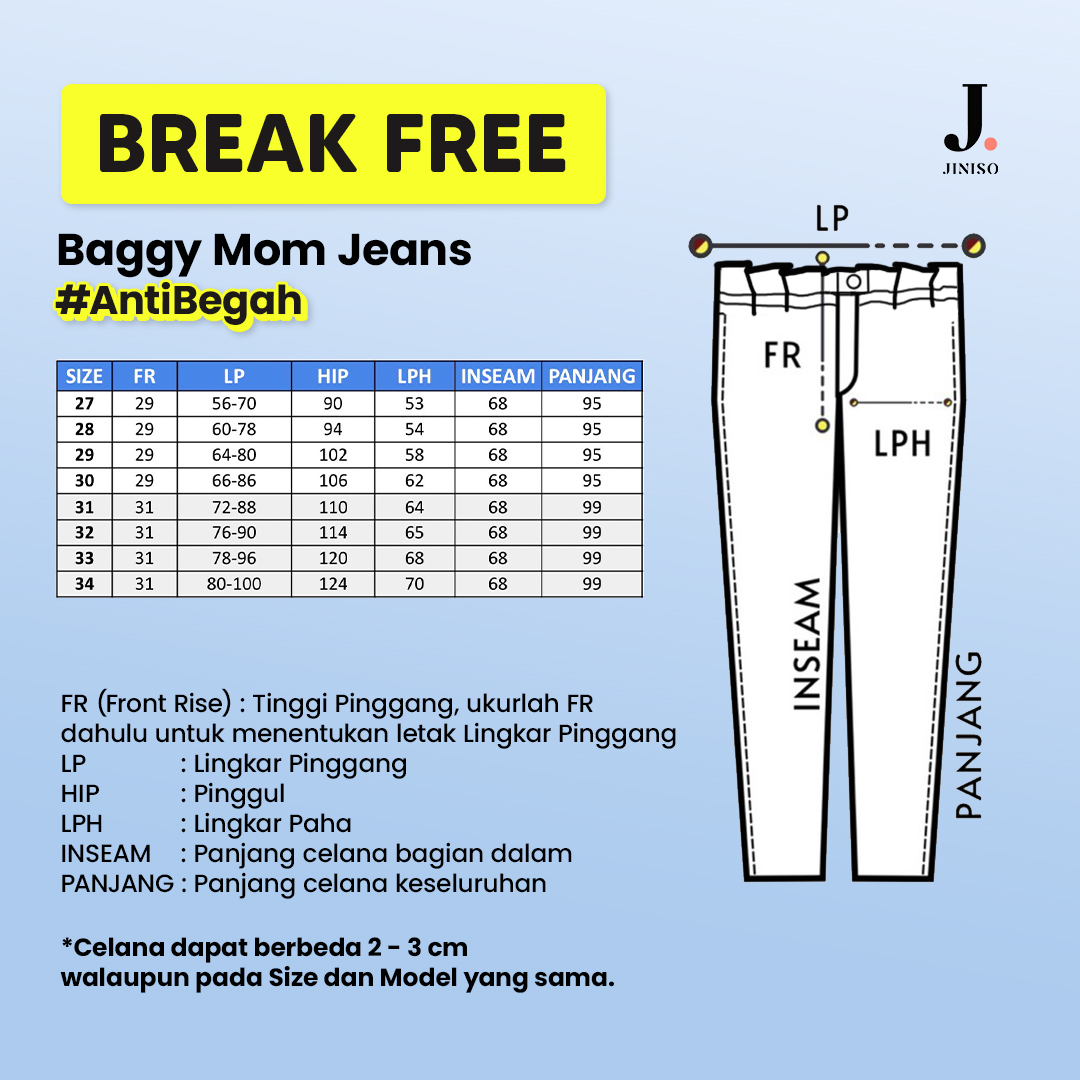 Jual JINISO - Baggy Mom Jeans 903 BREAK FREE | Shopee Indonesia Jual JINISO - Baggy Mom Jeans 903 BREAK FREE | Shopee Indonesia