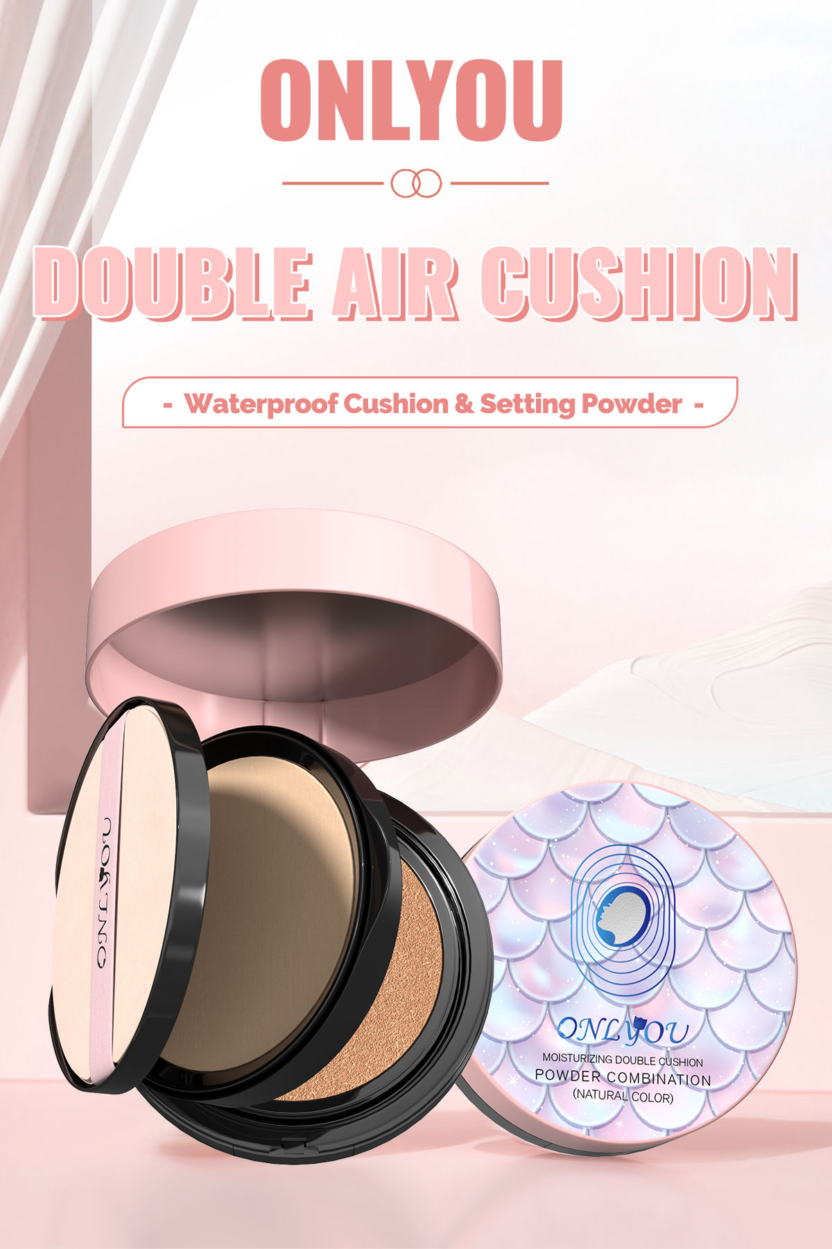 Jual ONLYOU Double Air Cushion - Matte Cushion Foundation Dan Setting ...
