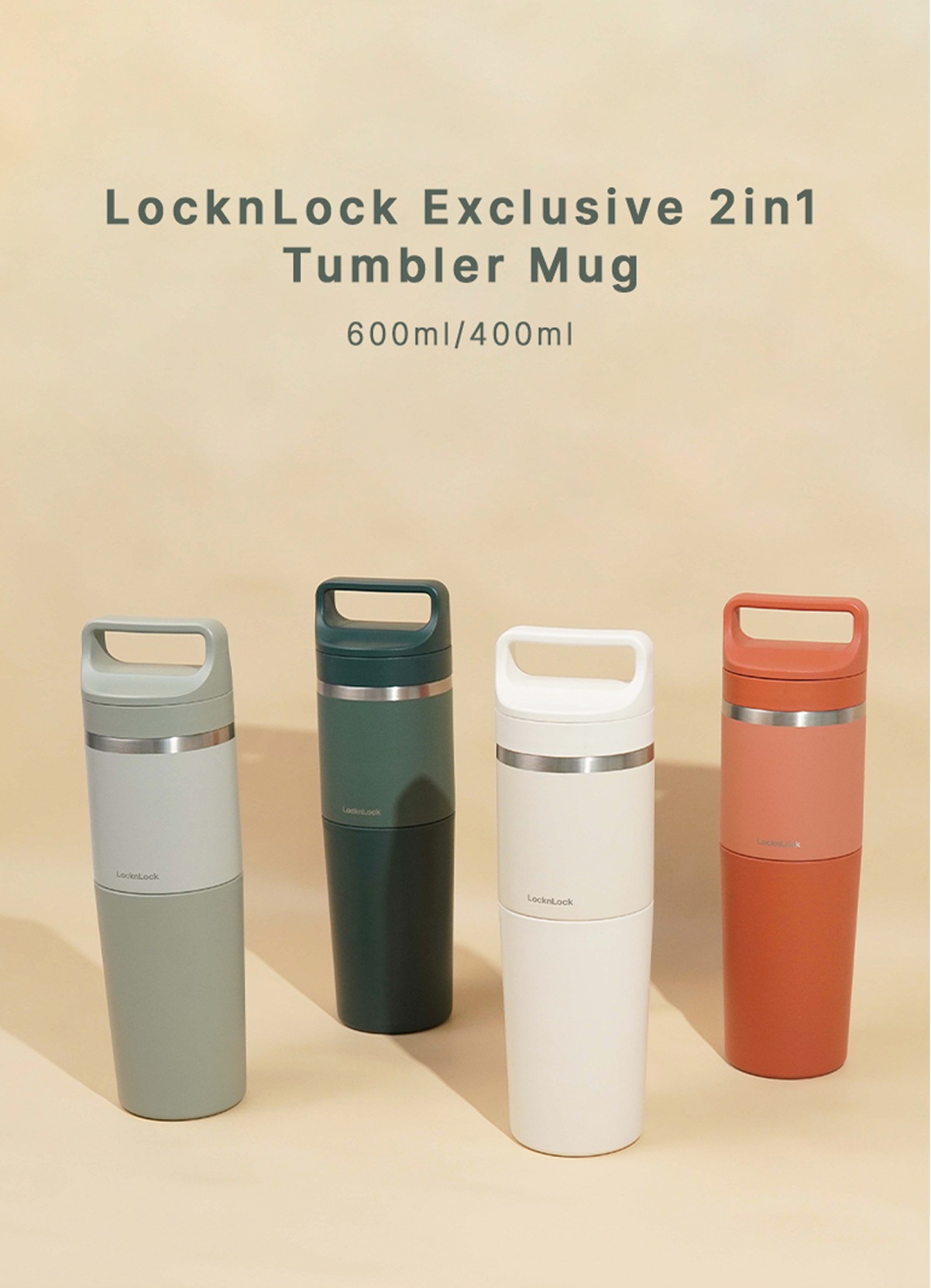 Jual LocknLock 2in1 Tumbler Mug 600ml & 400ml - LHC4332 | Shopee Indonesia