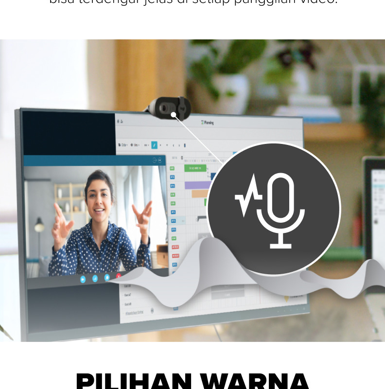 Jual Logitech Brio 100 Webcam Full HD, Built in Mic, Auto-Light Balance ...